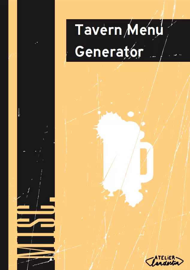 Tavern Menu Generator - Atelier Clandestin | Misc. | DriveThruRPG