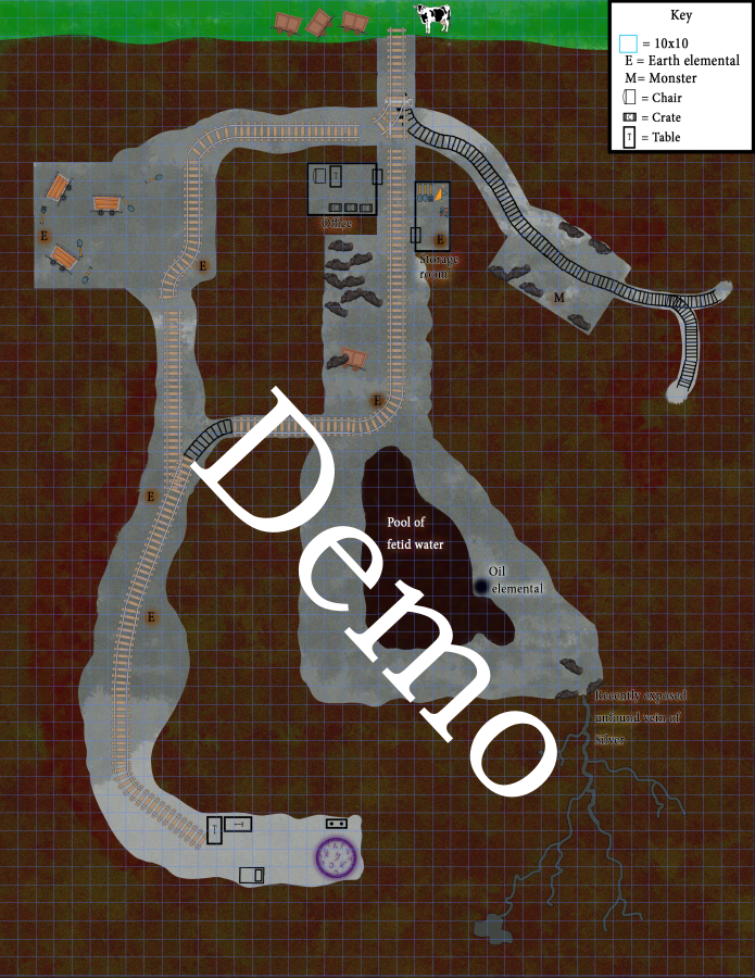 Map of the silver mine - Saga the Game | Maps | DriveThruRPG