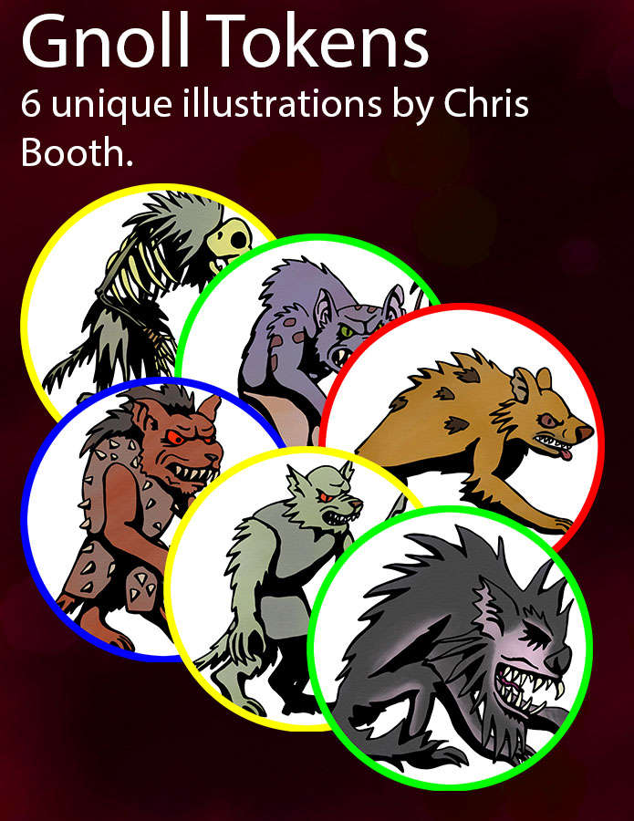 Gnoll Tokens - Chris Booth | DriveThruRPG
