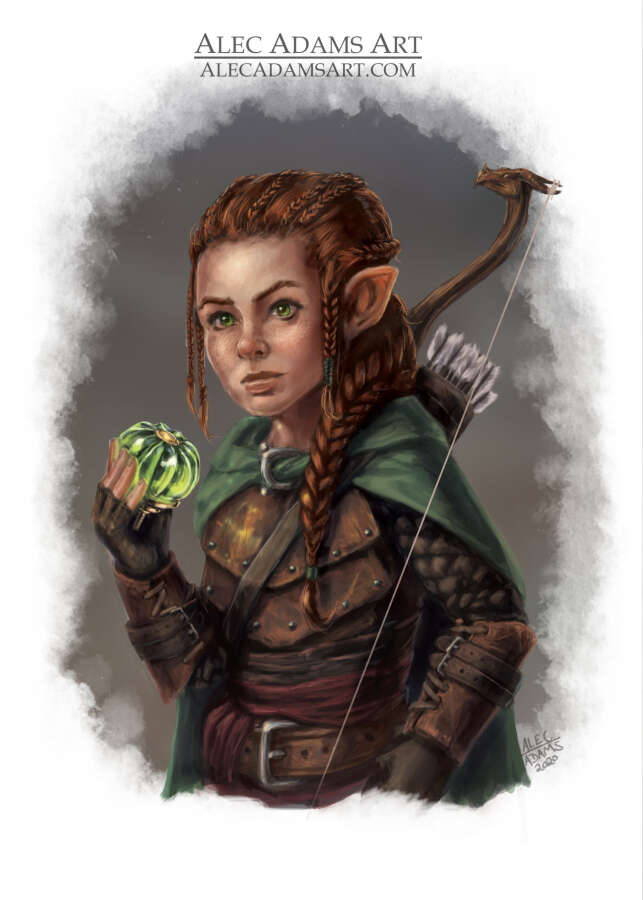Halfling Ranger - RPG Stock Art - Alec Adams Art | DriveThruRPG