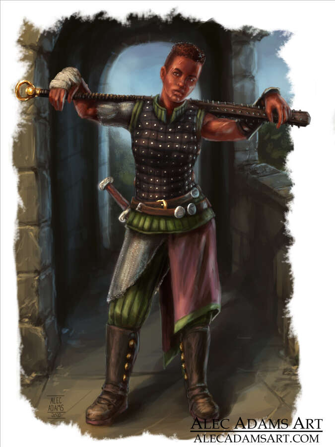 Human Fighter - RPG Stock Art - Alec Adams Art | DriveThruRPG
