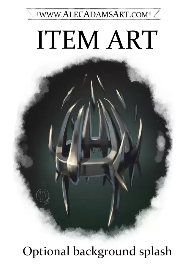 Razor Crown Magic Item - RPG Stock Art - Alec Adams Art | DriveThruRPG