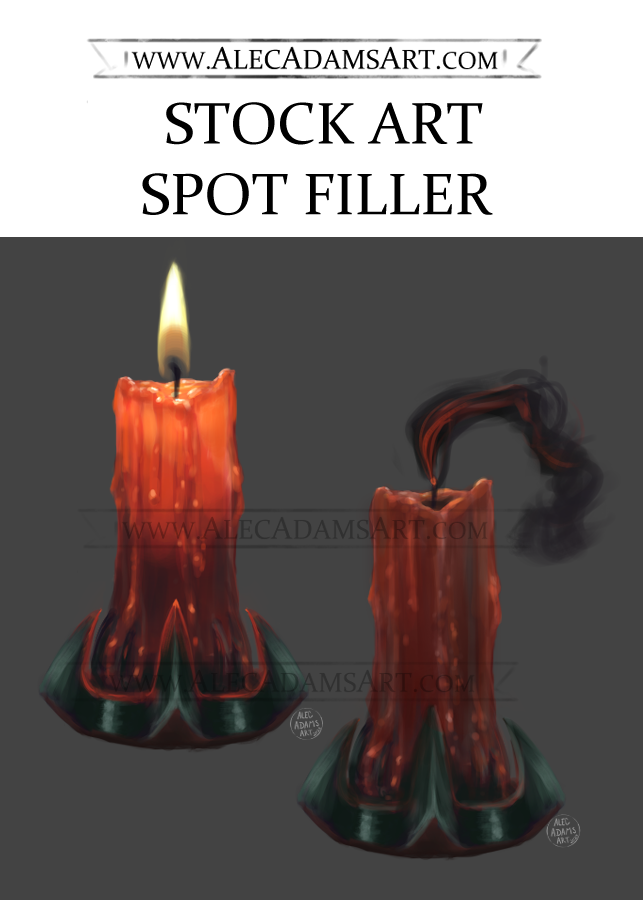 Occult Candle Spot Filler - RPG Stock Art - Alec Adams Art | DriveThruRPG
