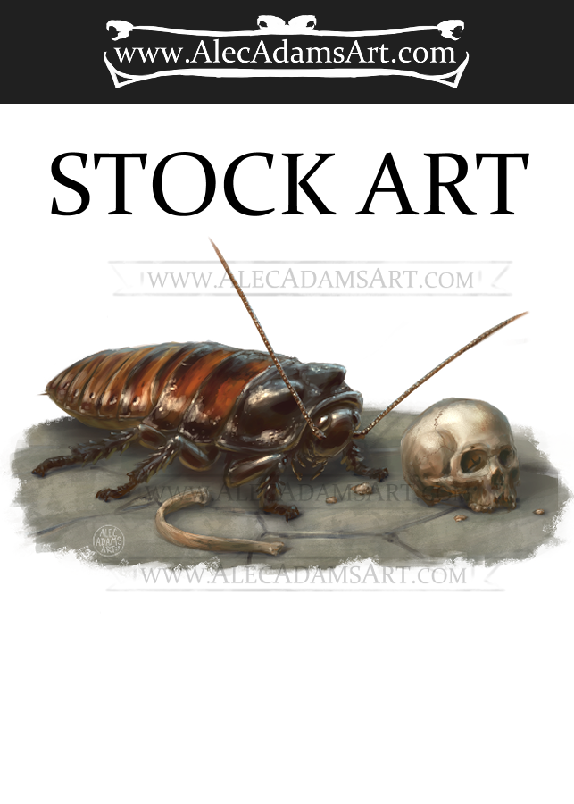 Giant Cockroach - RPG Stock Art - Alec Adams Art | DriveThruRPG