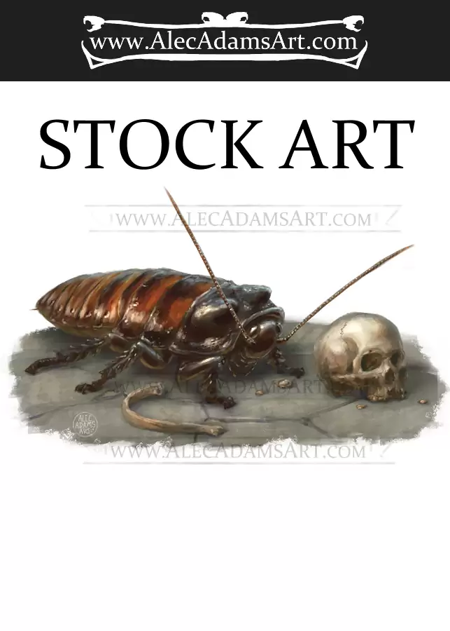 Giant Cockroach - RPG Stock Art - Alec Adams Art | DriveThruRPG