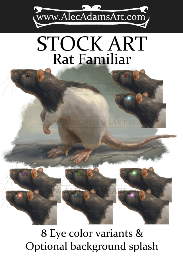 Rat Familiar - RPG Stock Art - Alec Adams Art | DriveThruRPG