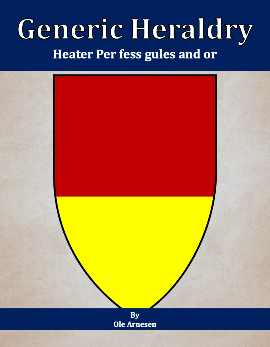 Generic Heraldry: Heater Per fess gules and or - Talion Games ...