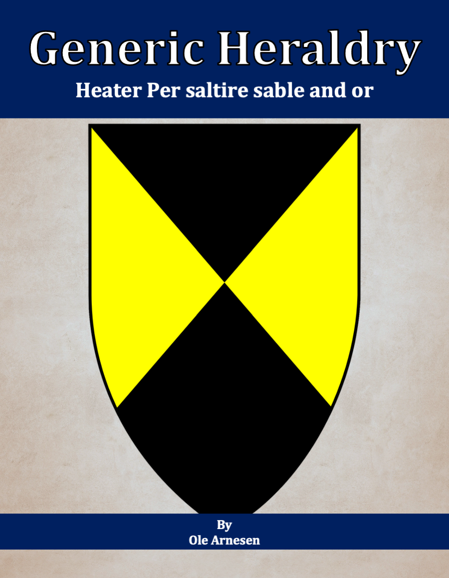 Generic Heraldry: Heater Per saltire sable and or - Talion Games ...