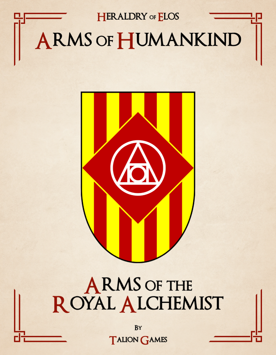 Arms of the Royal Alchemist - Talion Games | Heraldry of Elos ...