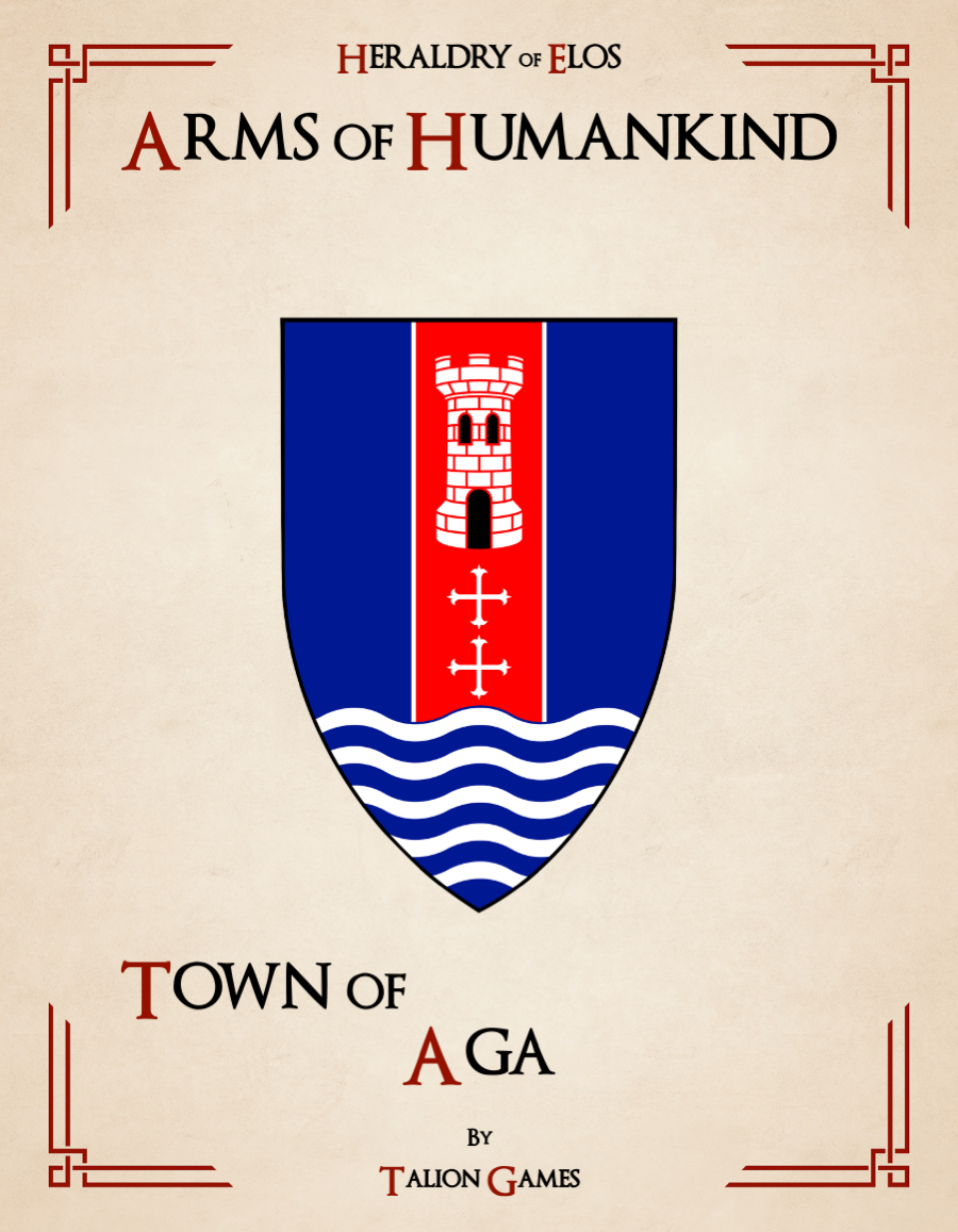 Town of Aga - Talion Games | Heraldry of Elos | DriveThruRPG
