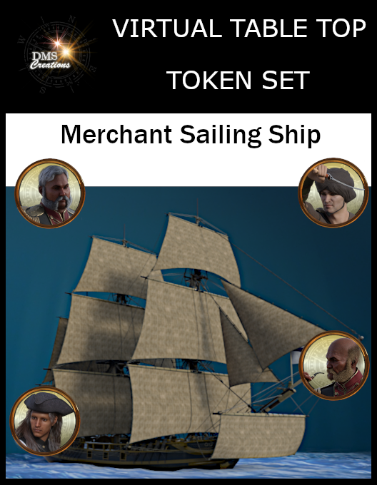Merchant Sailing Ship Set - DMS Creations | DriveThruRPG