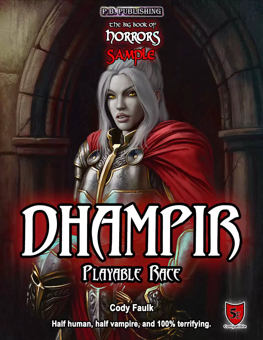 Dhampir player race (5e) - The Big Book of Horrors - P.B. Publishing ...