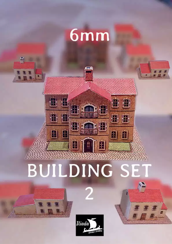 6mm Houses set 2 - IliadaGameStudio | PAPER BUILDINGS | DriveThruRPG