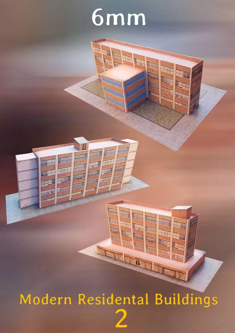 Modern Residental Buildings 2 - IliadaGameStudio | PAPER BUILDINGS ...