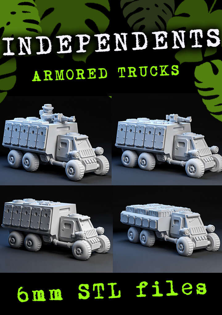 ARMORED TRUCKS (INDEPENDENT's) - IliadaGameStudio | STLs | DriveThruRPG