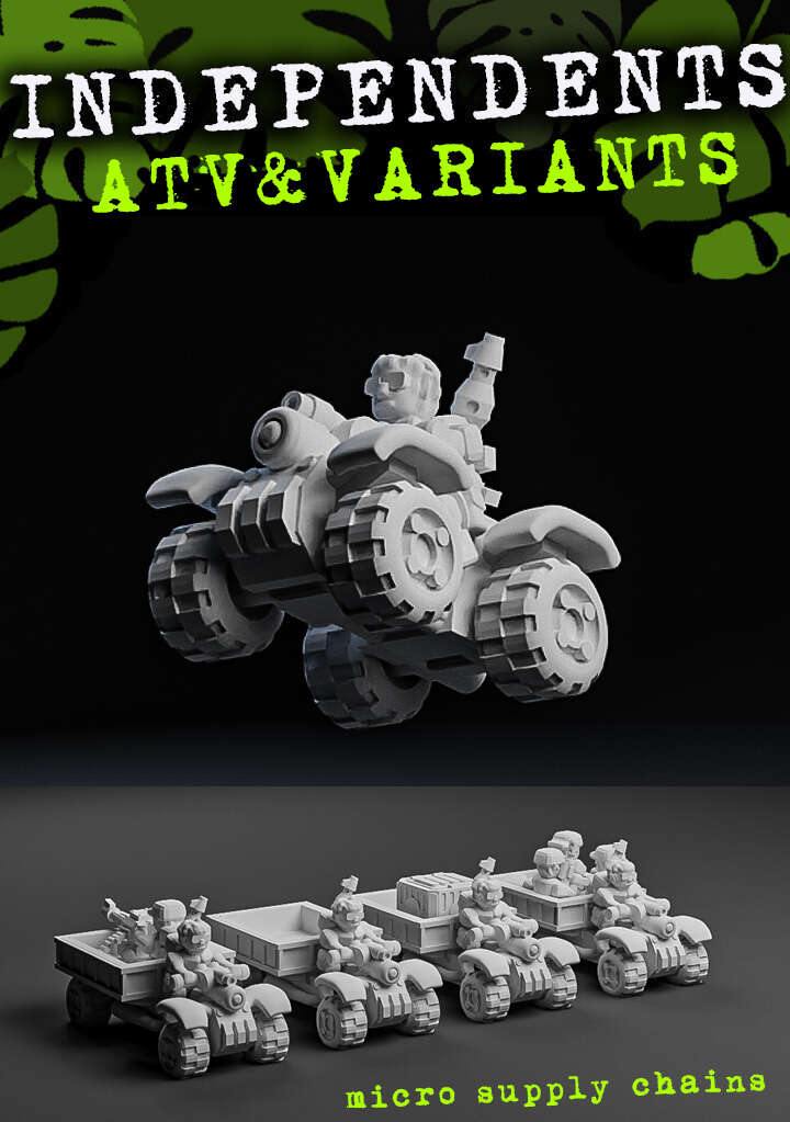 ATV&VARIANTS (INDEPENDENTS) - IliadaGameStudio | STLs | DriveThruRPG
