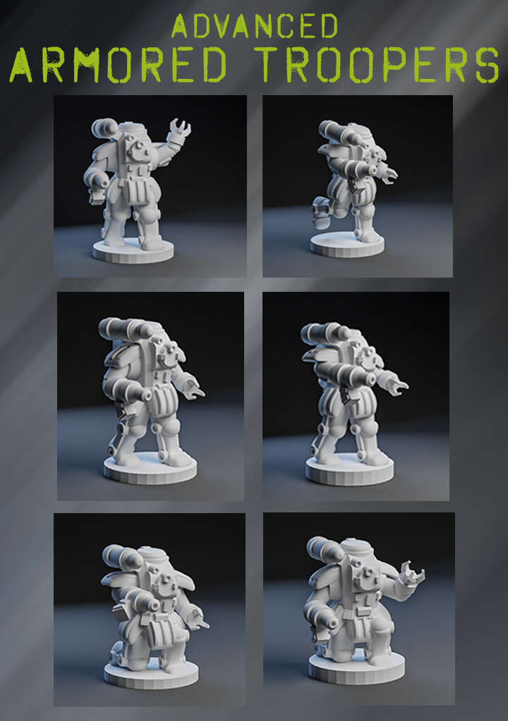 ADVANCED ARMORED TROOPERS - IliadaGameStudio | STLs | DriveThruRPG