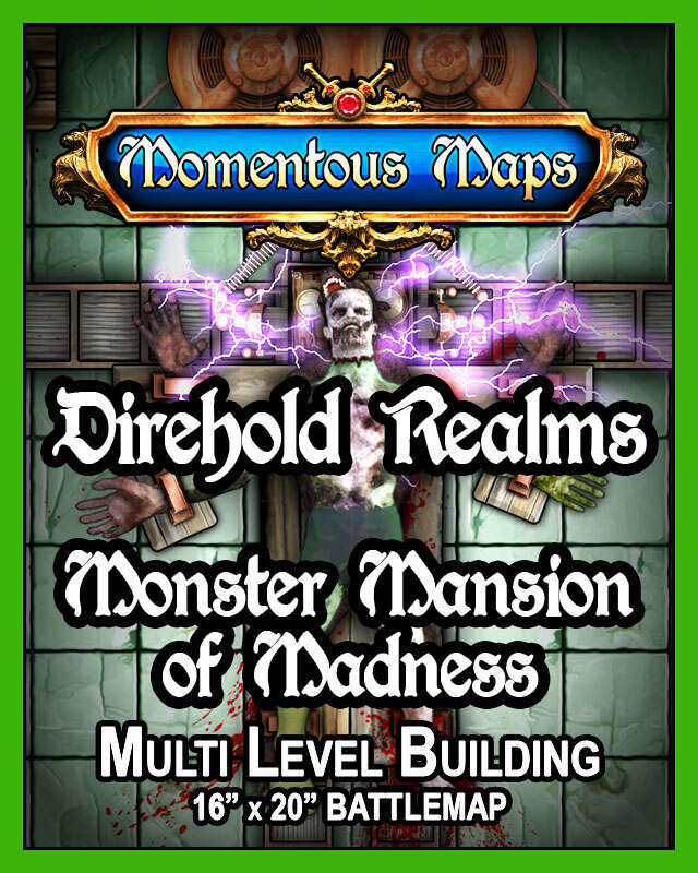 Direhold Realms: Monster Mansion of Madness - Momentous Maps | DriveThruRPG