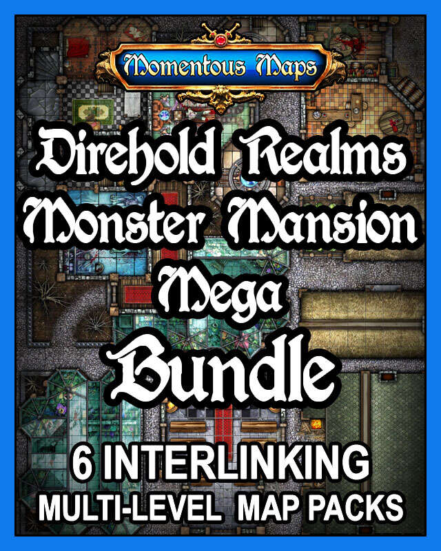 Monster Mansion Mega Bundle [BUNDLE] - Momentous Maps | DriveThruRPG