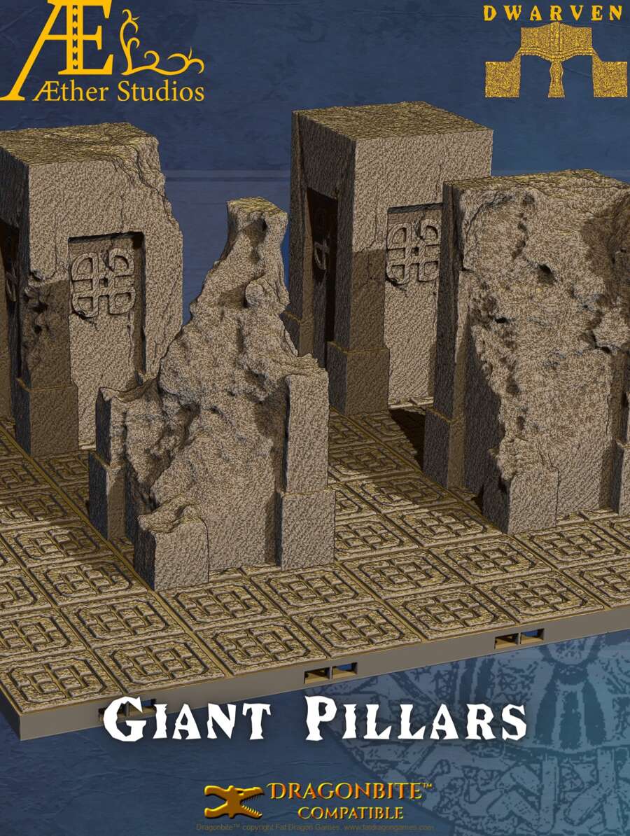 Dwarven Holds: Giant Pillars - Aether Studios | Dwarven | DriveThruRPG
