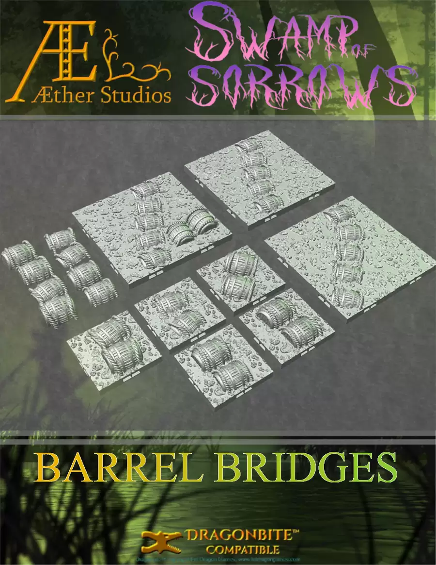 KS1SOS11 - Barrel Bridge - Aether Studios | Swamp of Sorrows | DriveThruRPG