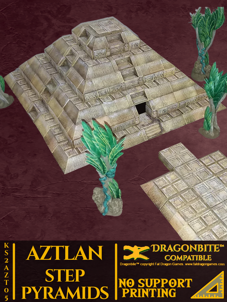 KS2AZT05 - Aztlan Step Pyramids - Aether Studios | Aztlan | DriveThruRPG
