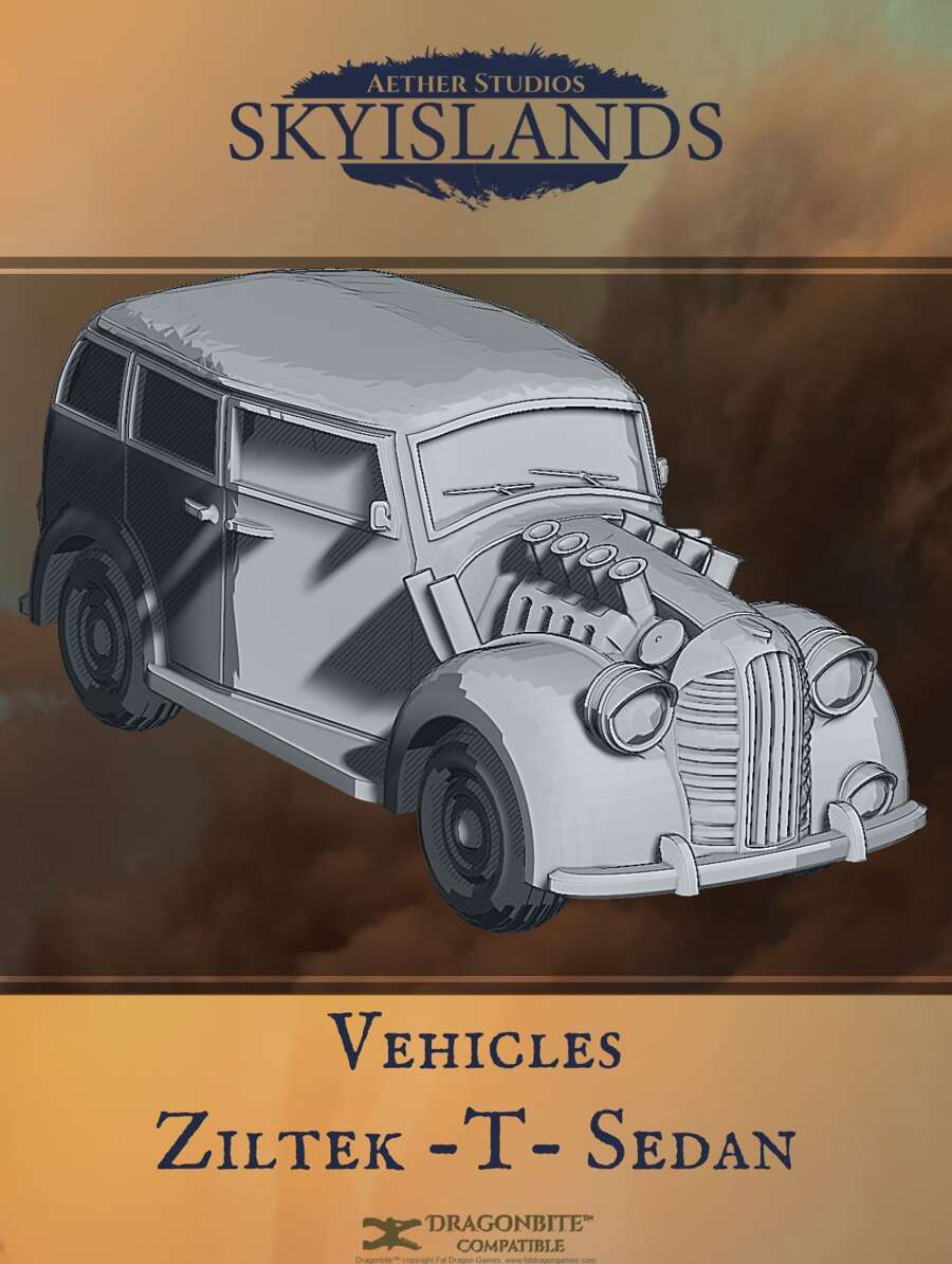 Vehicles Ziltek -T-Sedan - Aether Studios | DriveThruRPG