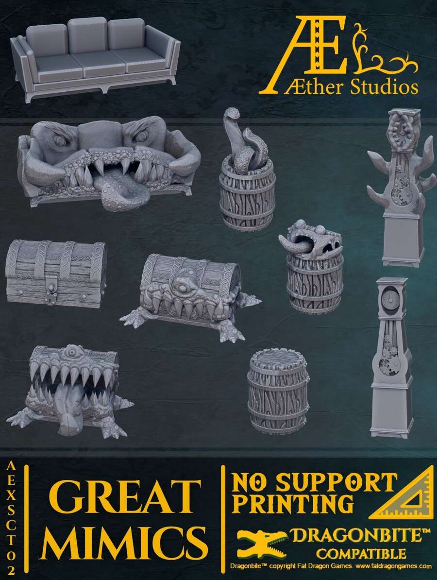 AEXSCT02 - Great Mimics - Aether Studios | DriveThruRPG