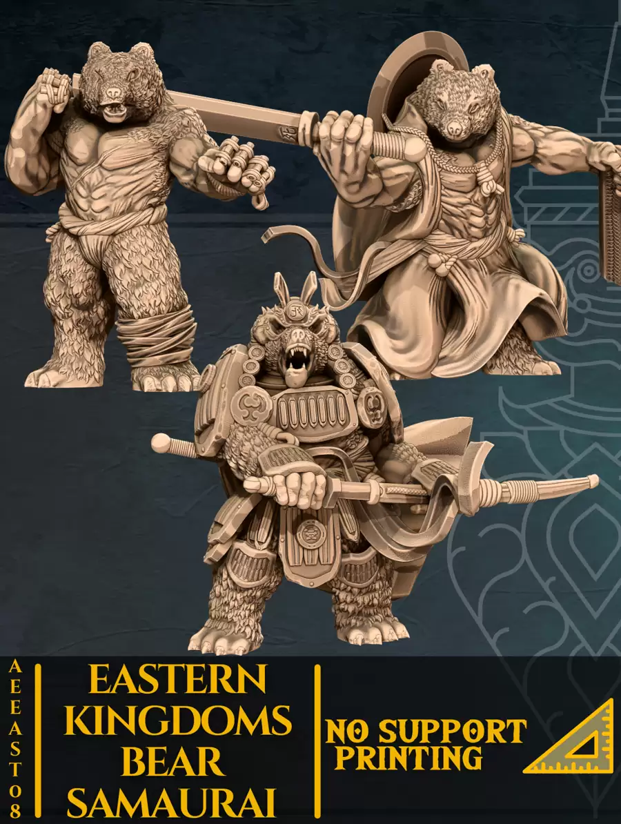 AEEAST08 - Bear Samurai - Aether Studios | World of Aach'yn | DriveThruRPG