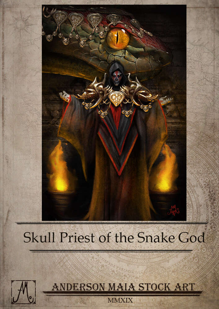 Skull Priest of the Snake God - Anderson Maia Stock Art | DriveThruRPG
