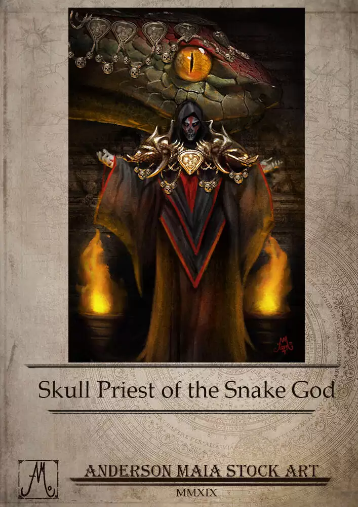 Skull Priest of the Snake God - Anderson Maia Stock Art | DriveThruRPG