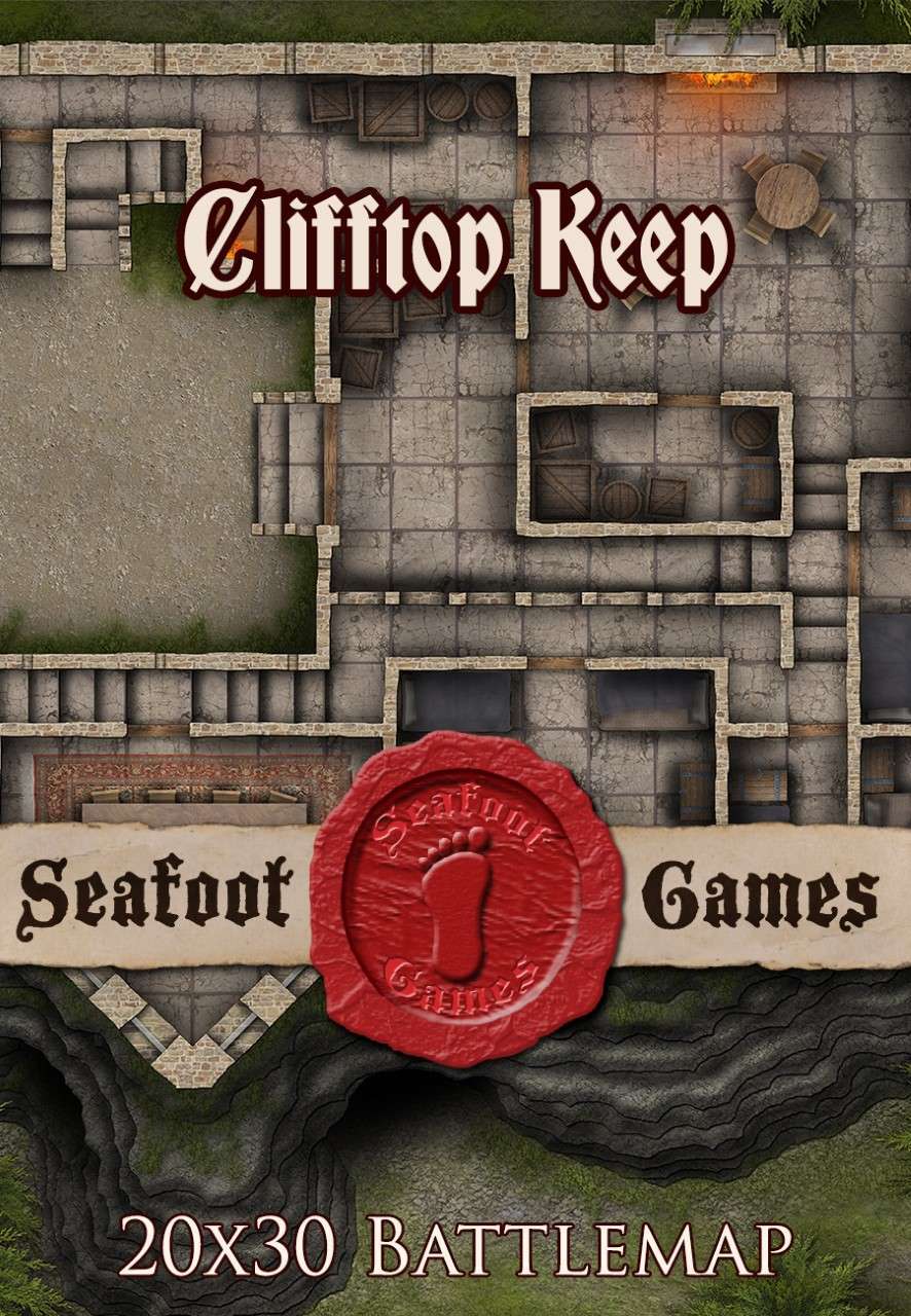 Seafoot Games - Clifftop Keep | 20x30 Battlemap - Seafoot Games ...