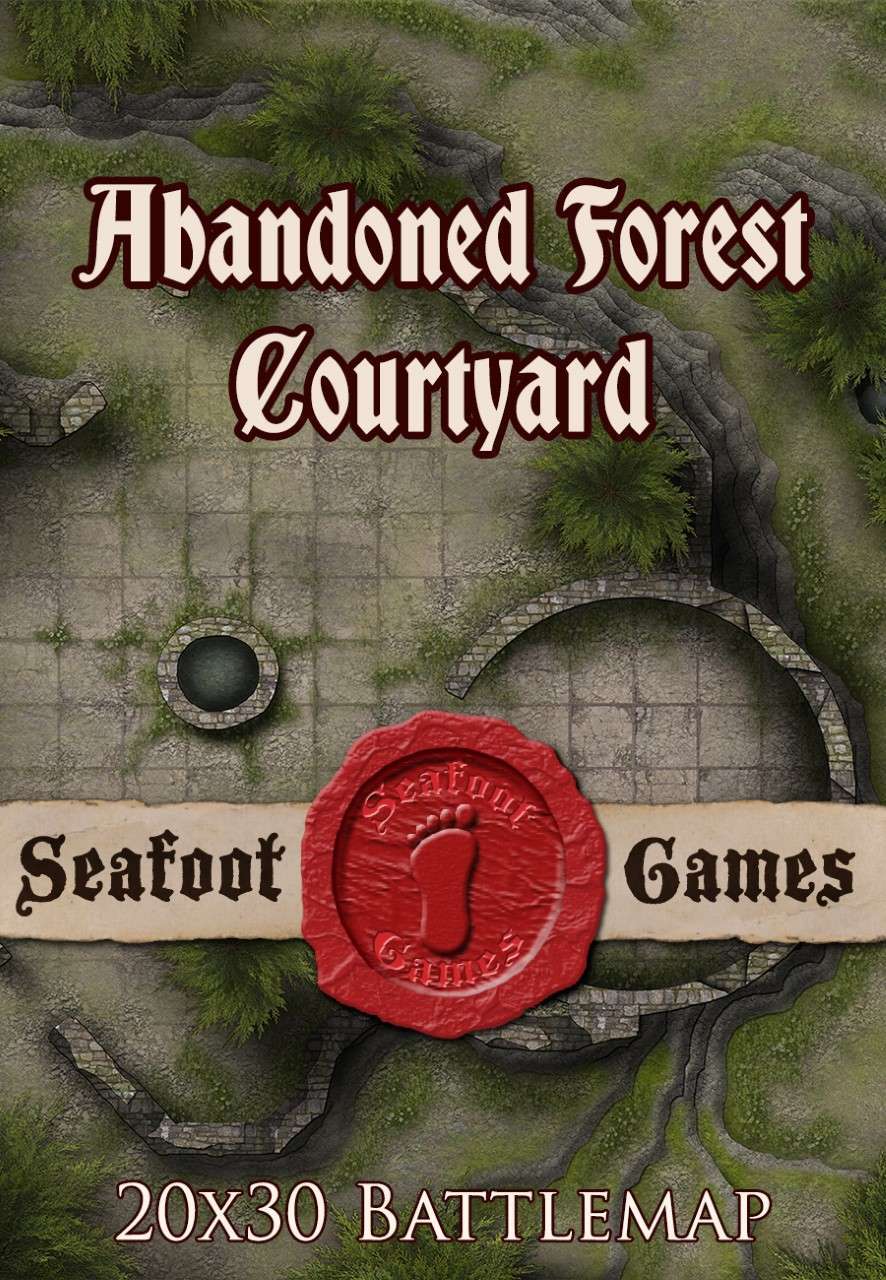 Seafoot Games - Abandoned Forest Courtyard | 20x30 Battlemap - Seafoot ...