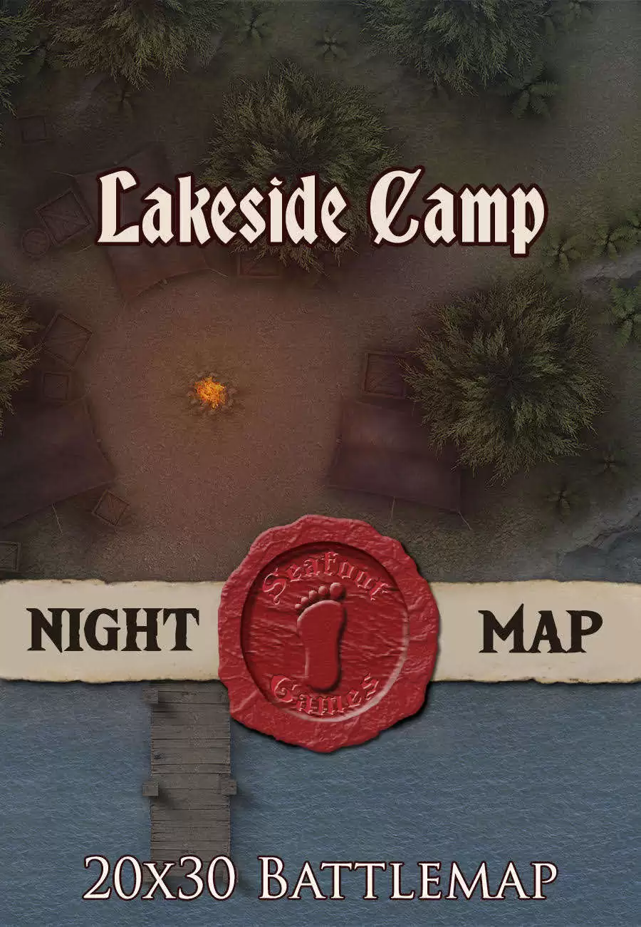 Seafoot Games - Lakeside Camp Night | 20x30 Battlemap - Seafoot Games ...