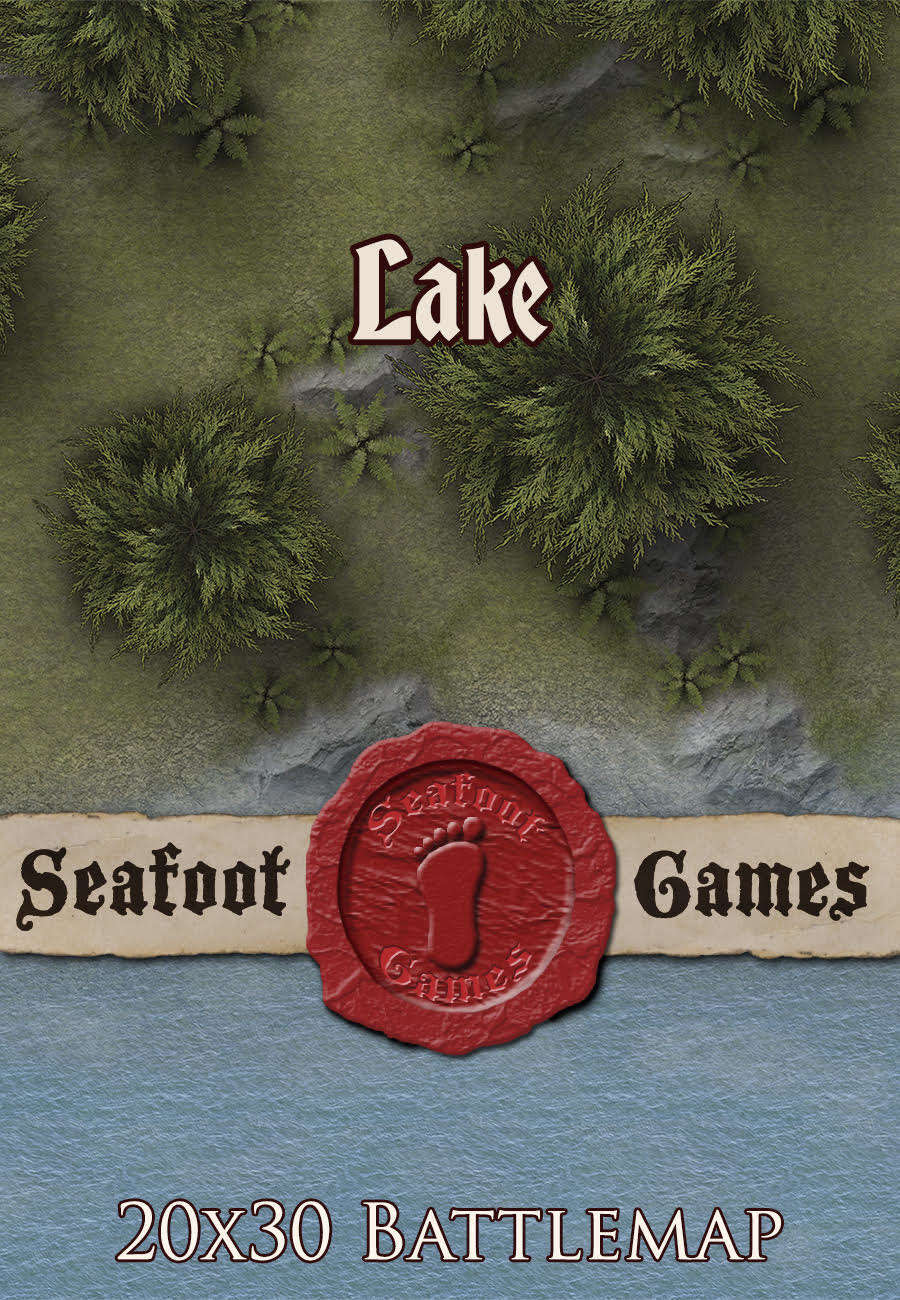 Seafoot Games - Lake | 20x30 Battlemap - Seafoot Games | DriveThruRPG