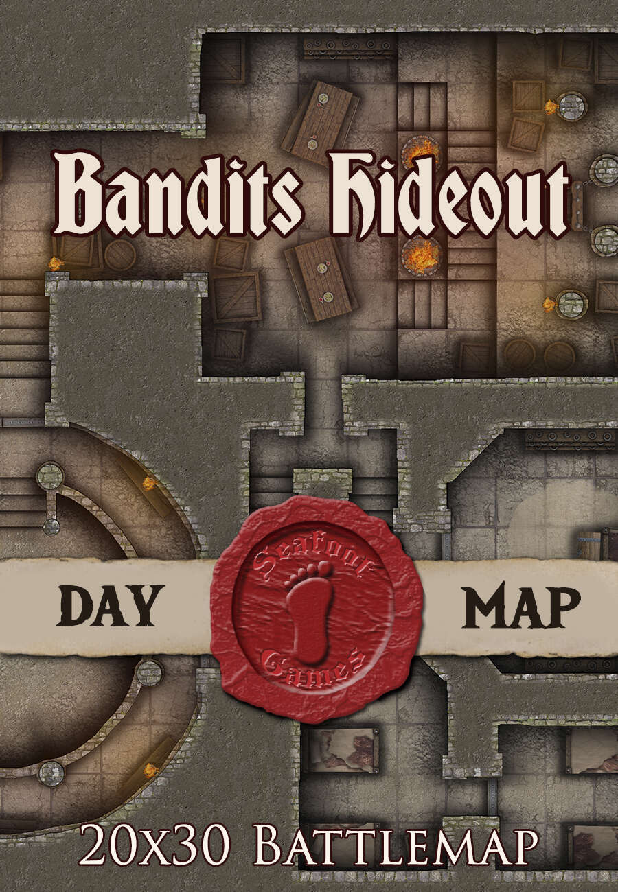 Seafoot Games - Bandits Hideout | 20x30 Battlemap - Seafoot Games ...