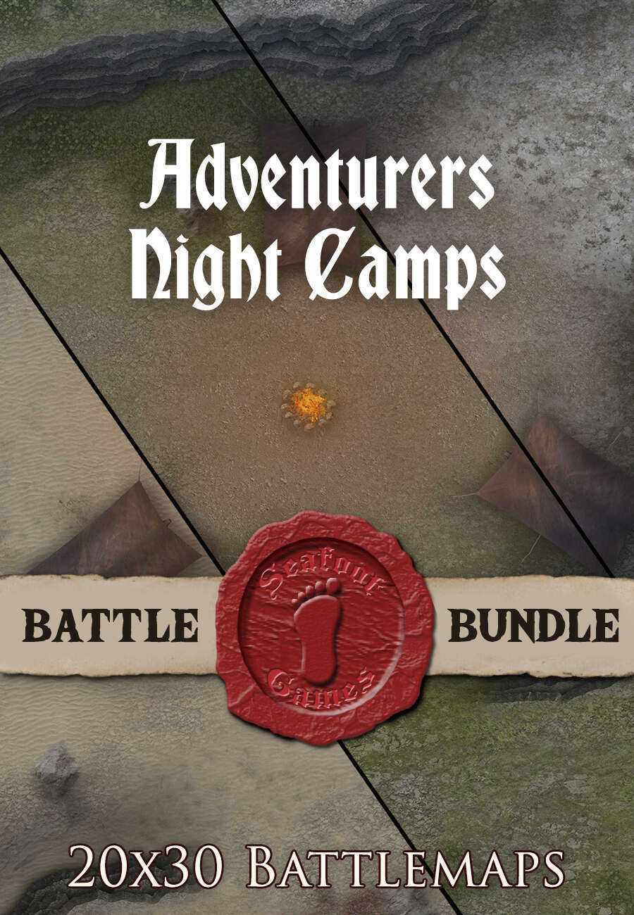 Adventurers Night Camps | 20x30 Battlemap [BUNDLE] - Seafoot Games ...