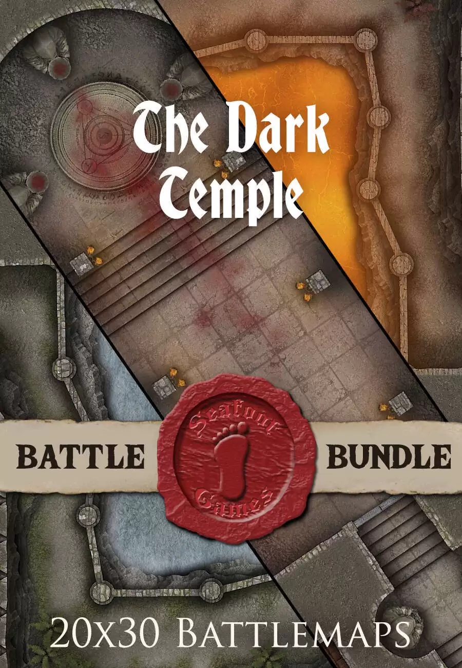 The Dark Temple | 20x30 Battlemaps [BUNDLE] - Seafoot Games | Bundles | DriveThruRPG