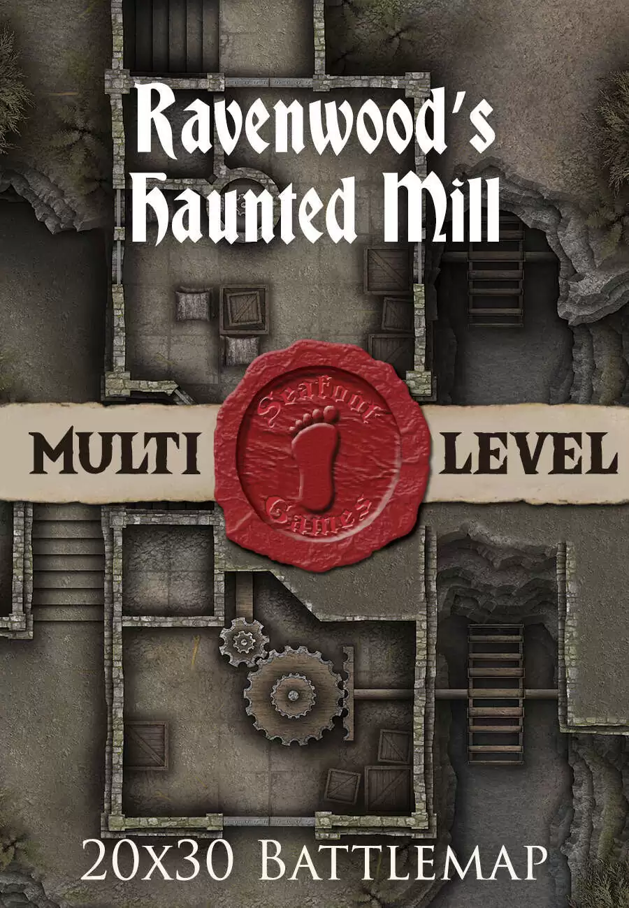 Seafoot Games - Ravenwood’s Haunted Mill | 20x30 Battlemap - Seafoot ...