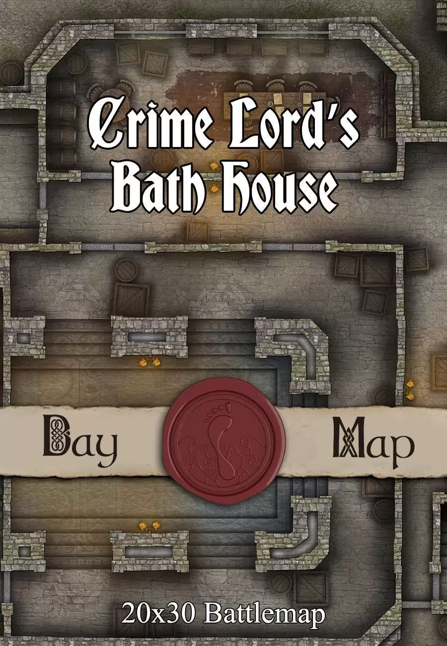 Seafoot Games - Crime Lord’s Bath House | 20x30 Battlemap - Seafoot ...