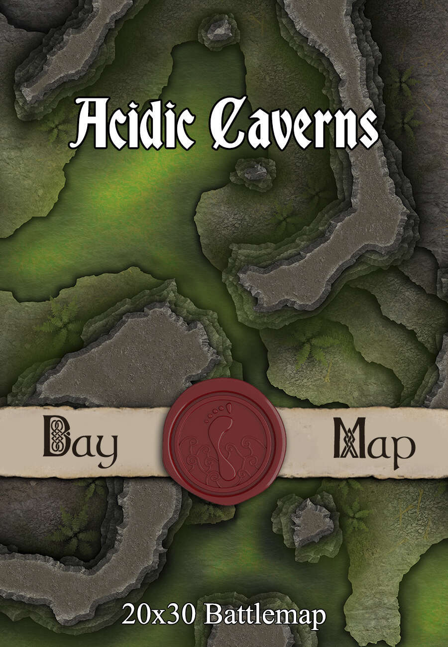 Seafoot Games - Acidic Caverns | 40x30 Battlemap - Seafoot Games ...