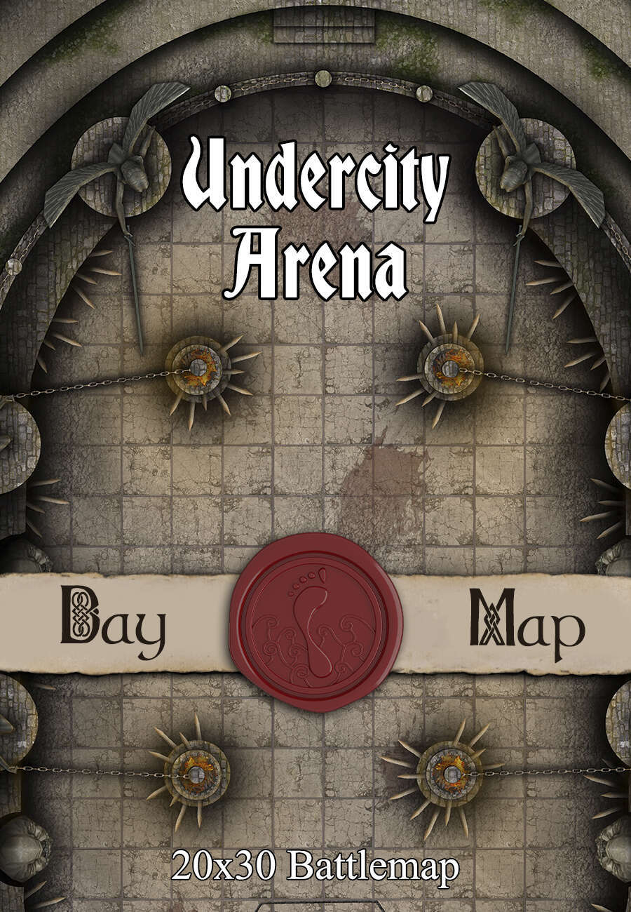 30x20 Battlemap - Undercity Arena - Seafoot Games | Dungeons ...