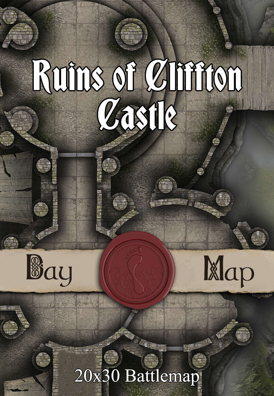 30x20 Multi-Level Battlemap - Ruins of Cliffton Castle - Seafoot Games ...