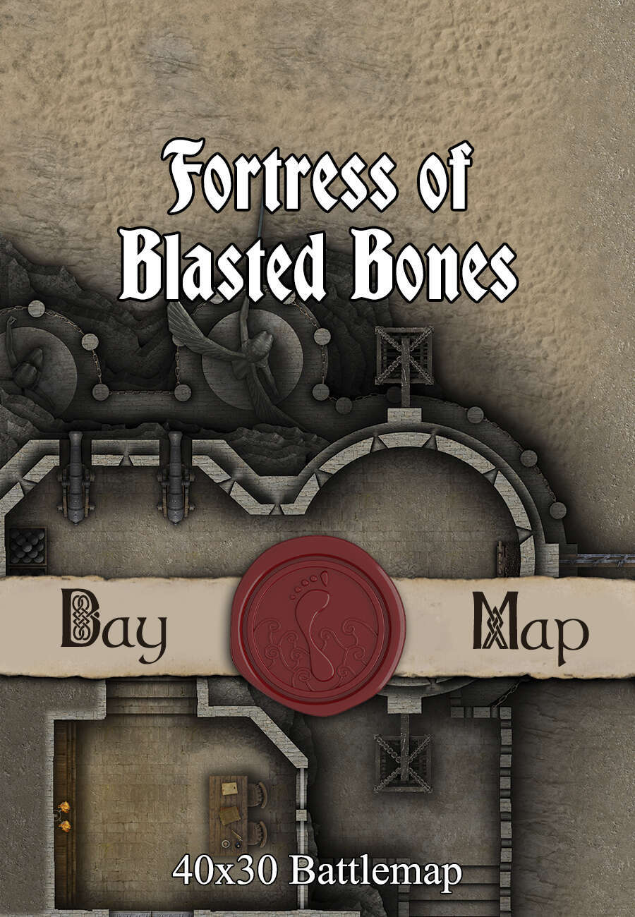 40x30 Battlemap - Fortress of Blasted Bones - Seafoot Games | Castles ...
