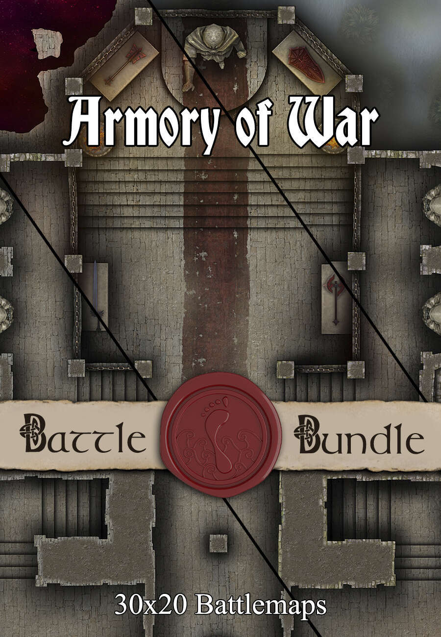 Armory of War | 30x20 Battlemaps [BUNDLE] - Seafoot Games | Bundles ...
