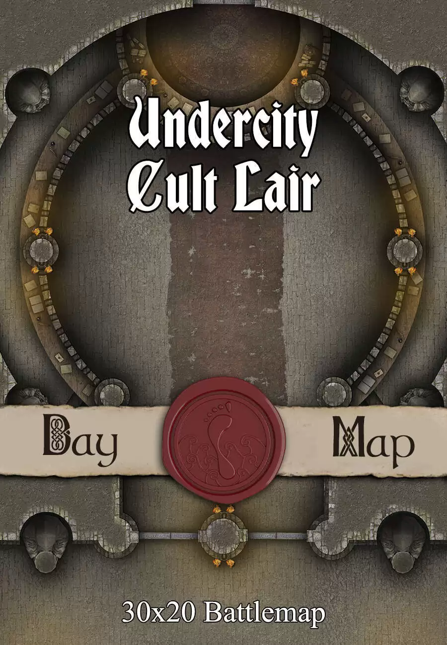 30x20 Battlemap - Undercity Cult Lair - Seafoot Games | Sewers ...