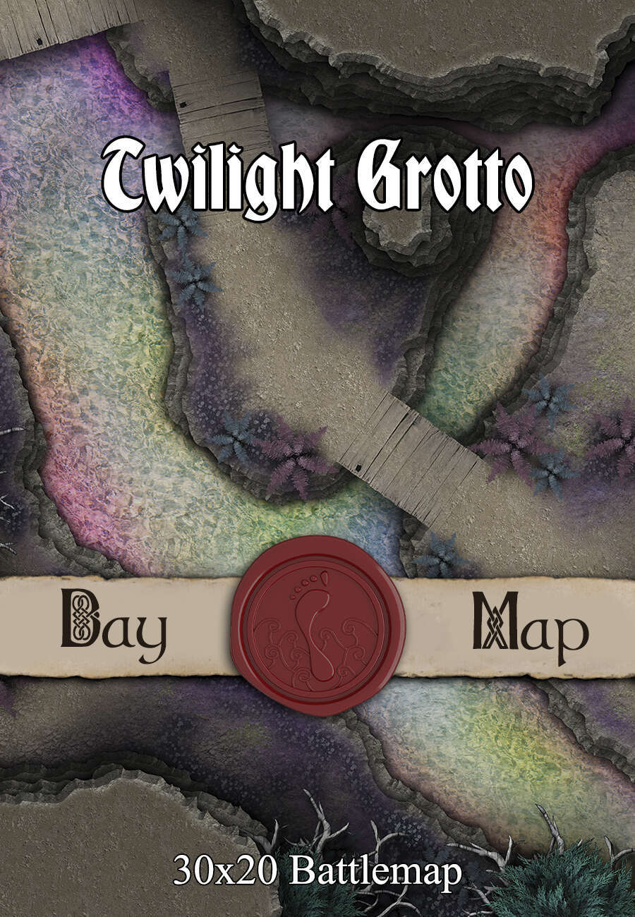 30x20 Multi-Level Battlemap - Twilight Grotto - Seafoot Games | Magical ...