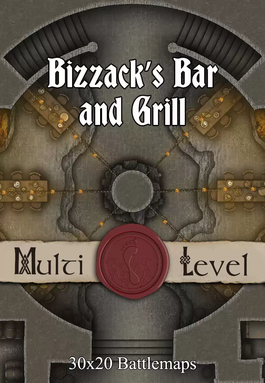 30x20 Multi-Level Battlemap - Bizzack’s Bar and Grill - Seafoot Games ...