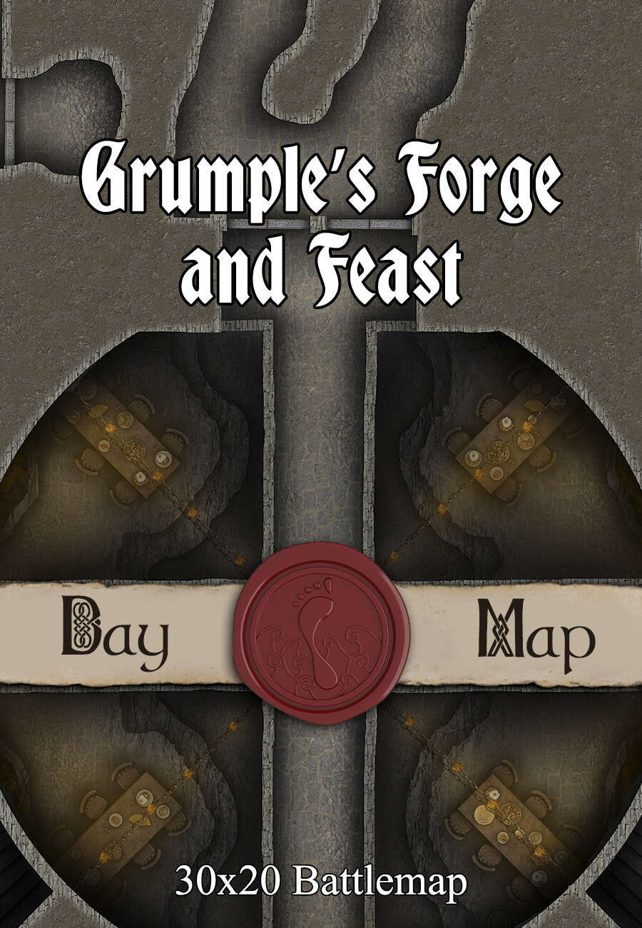 30x20 Multi-Level Battlemap - Grumple’s Forge and Feast - Seafoot Games ...