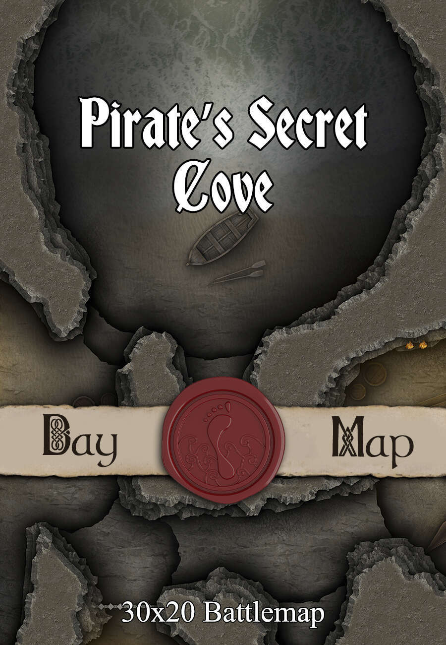 30x20 Battlemap - Pirate’s Secret Cove - Seafoot Games | Pirate ...